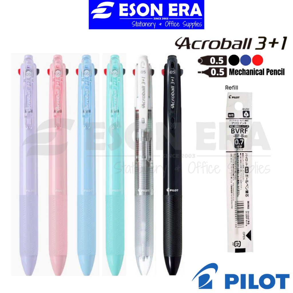 Pilot Acroball 3+1 Multifunction Pen 0.5mm 3 Colors+Mechanical Pencil 0 ...
