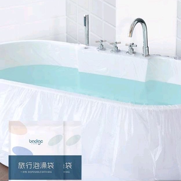 Travel Disposable Bath Tub Cover Liner Plastic Film 一次性浴缸套 | Shopee ...
