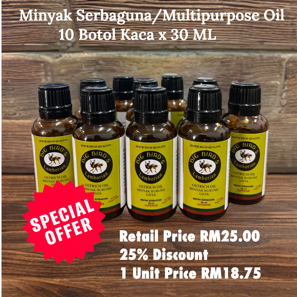 Minyak Serbaguna Gred 1-10 btl X 30ml-MELEGAKAN STRESS,SARAF,KEBAS,SLIP ...