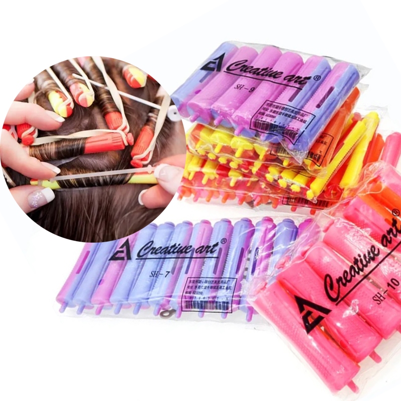 Cold Perm Rod With Rubber Bands Creative Art Hollow Perm Professional ...
