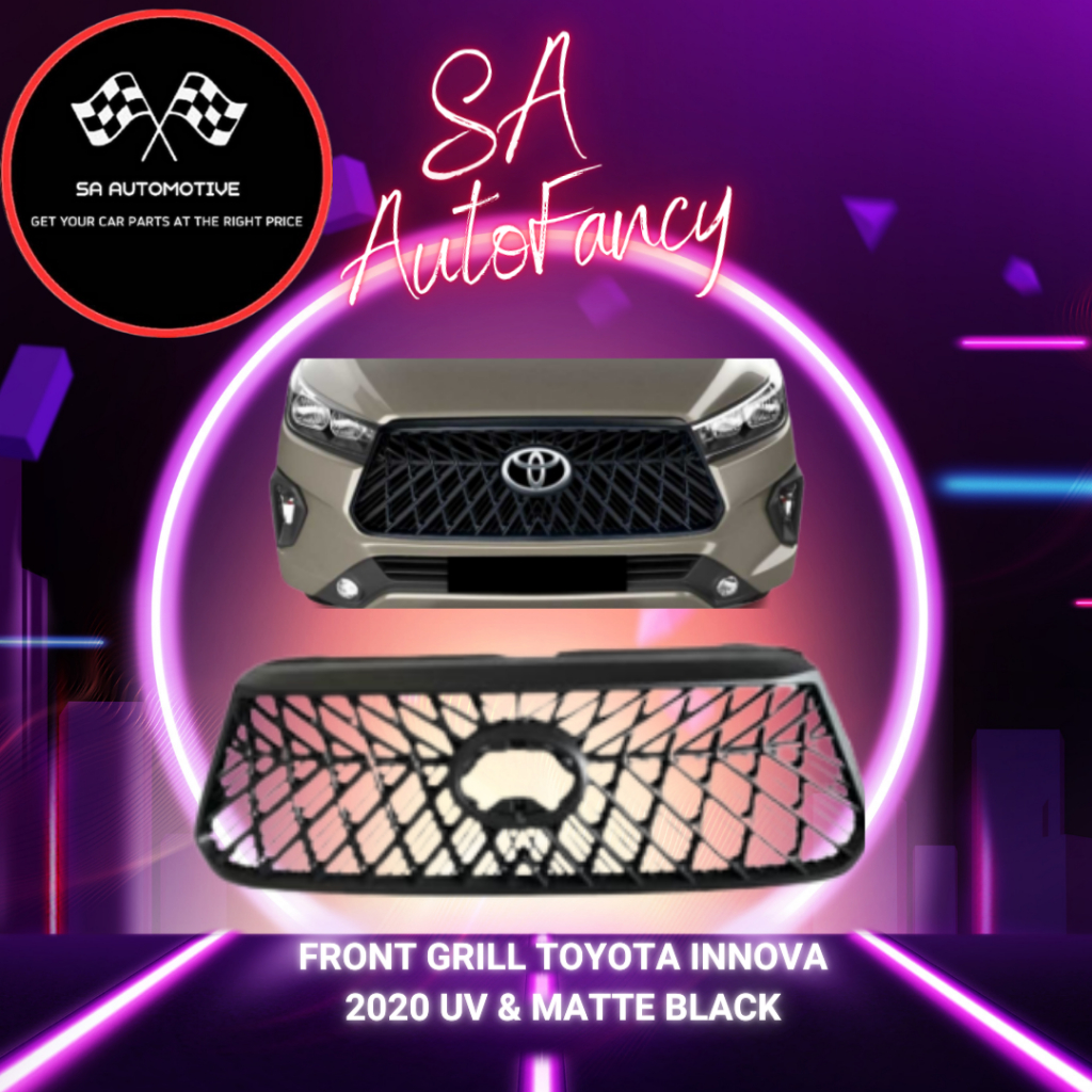 TOYOTA INNOVA 2020Y FRONT LEXUS GRILL UV BLACK MATTE BLACK COLOUR ...