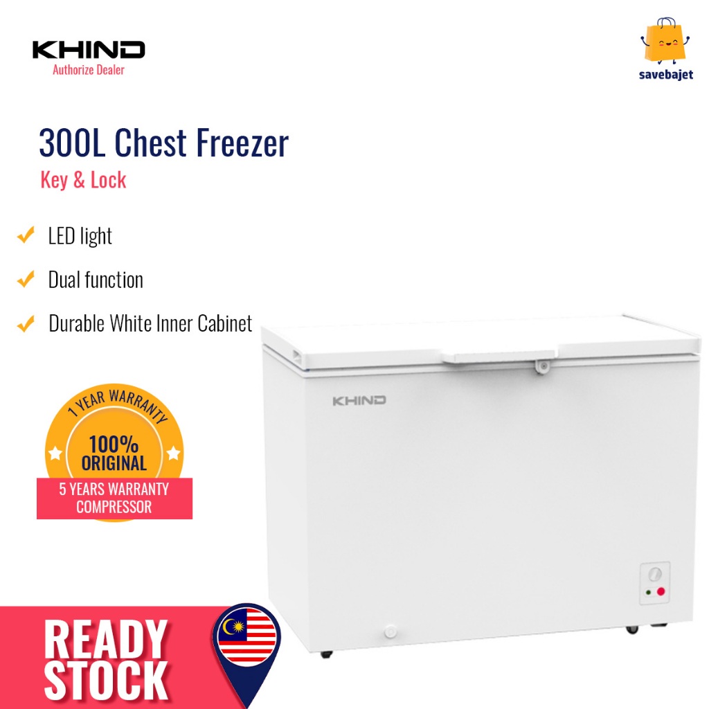 KHIND Chest Freezer (300L) FZ295 | Shopee Malaysia