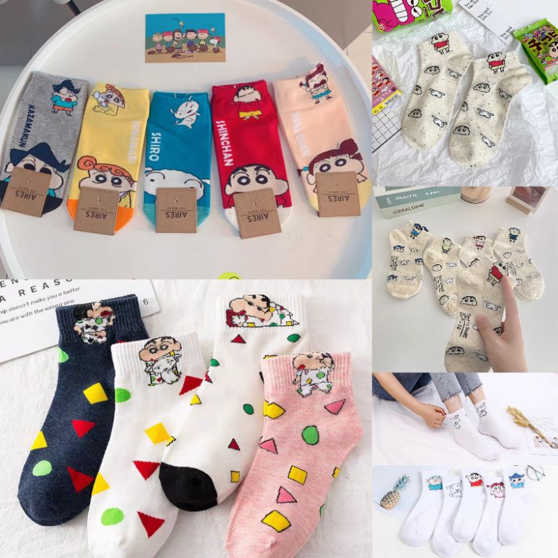 Socks Crayon Shin Chan Japan Fashion Cotton Cute Crayon Shin Chan Socks ...