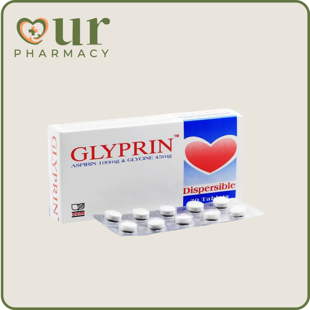 Glyprin Aspirin 100mg & Glycine 45mg Dispersible 30's (Exp: 07/2024 ...