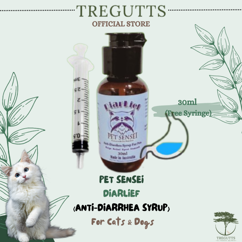 Pet Sensei DiarLief ( Anti-Diarrhea Syrup for Pets ) - 30ml with Free ...