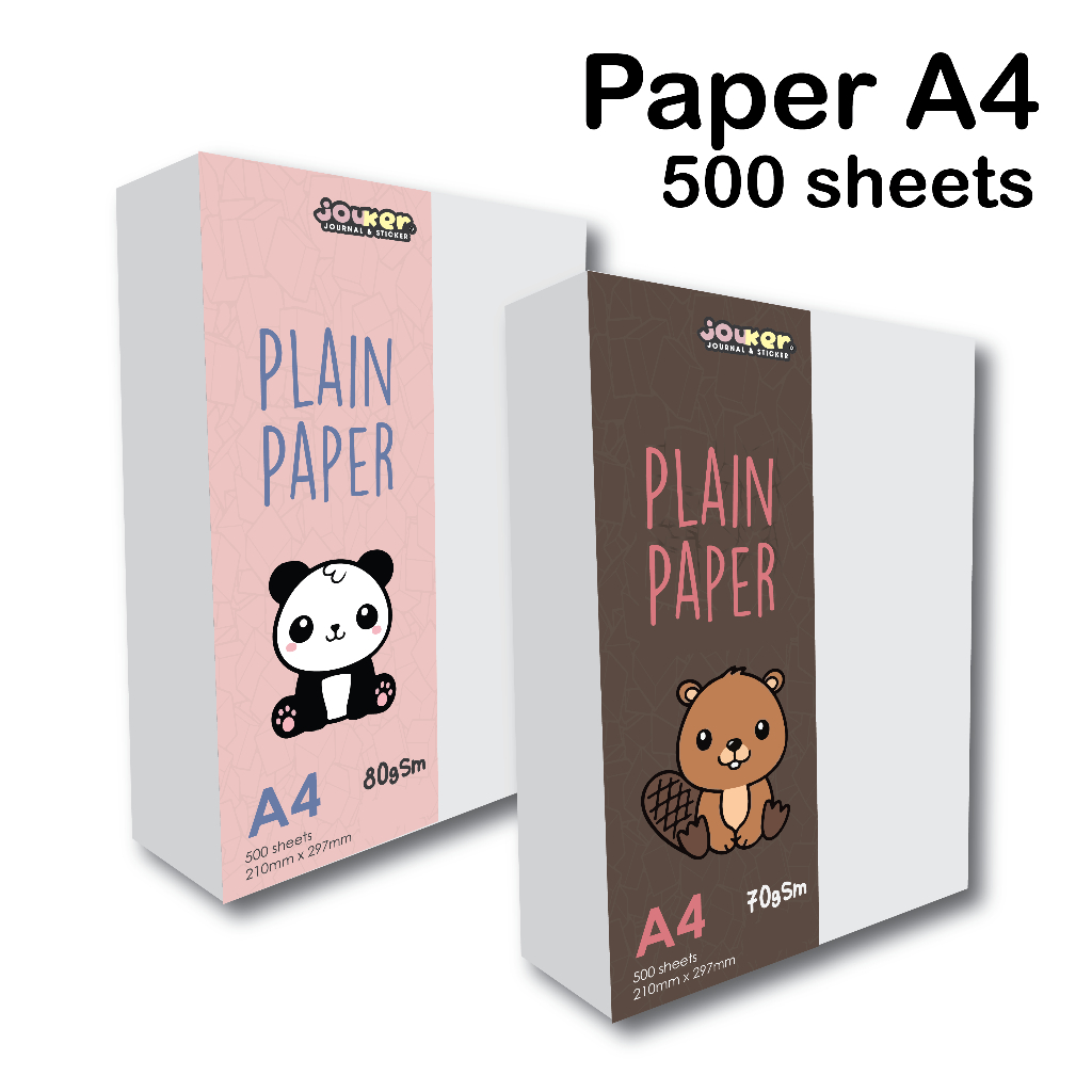 500pcs Jouker PAPER A4 / KERTAS A4 / MULTIPURPOSE PAPER A4 70gsm 80gsm ...