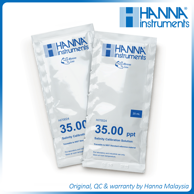 20ml Hanna 35 ppt Salinity Calibration Sachet HI70024P 35ppt HI 70024 ...
