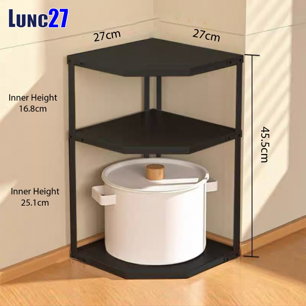 Multi-functional Triangle Corner Kitchen Storage Rack Organizer ...