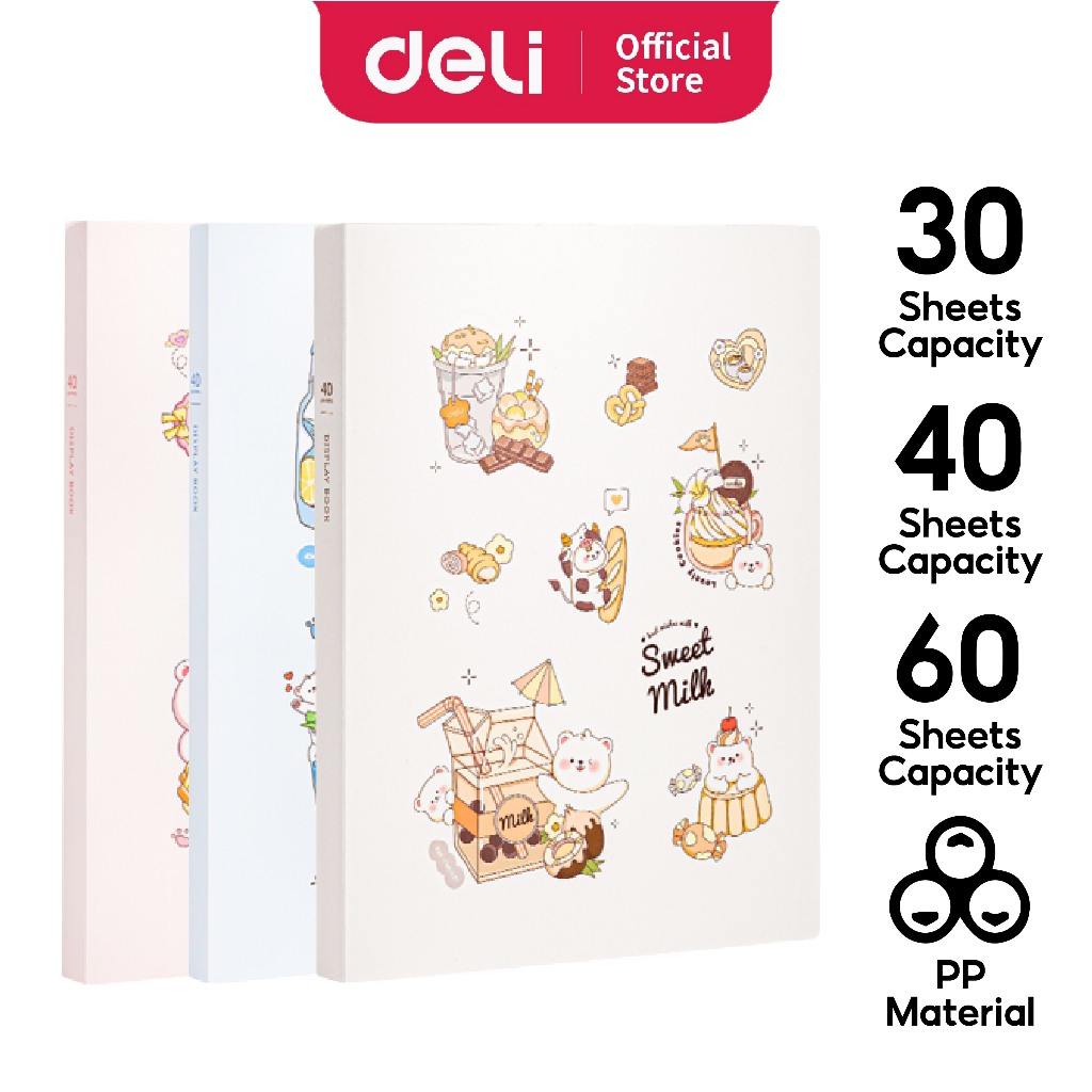 Deli A4 Pocket Clear Display Book Document Holder File Fail Map Folder ...
