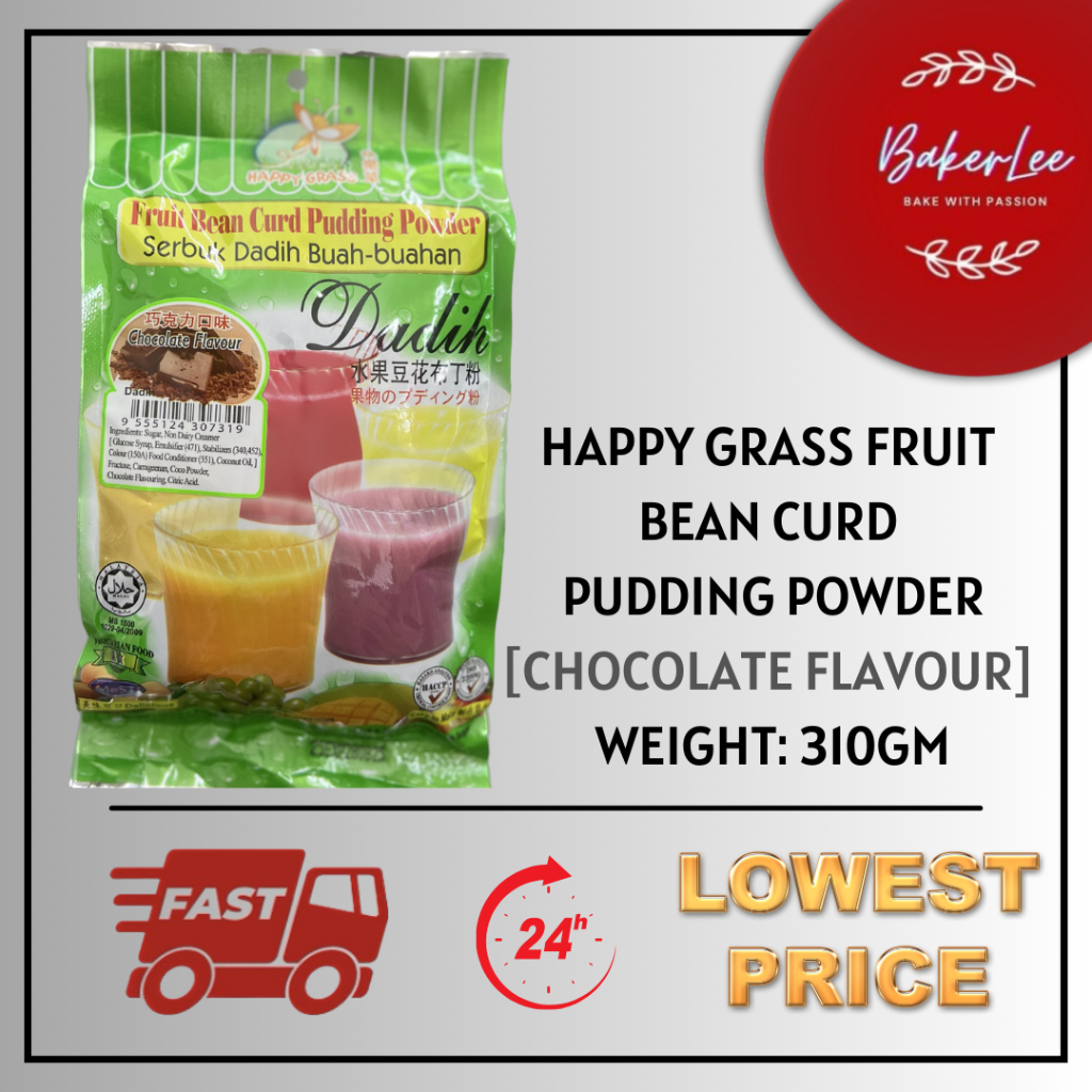 HAPPY GRASS FRUIT BEAN CURD PUDDING POWDER 310GM / CHOCOLATE FLAVOUR ...