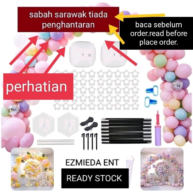 Balloon Arch Garland Stand Kit 9FT Tall 10FT Wide Adjustable DIY ...