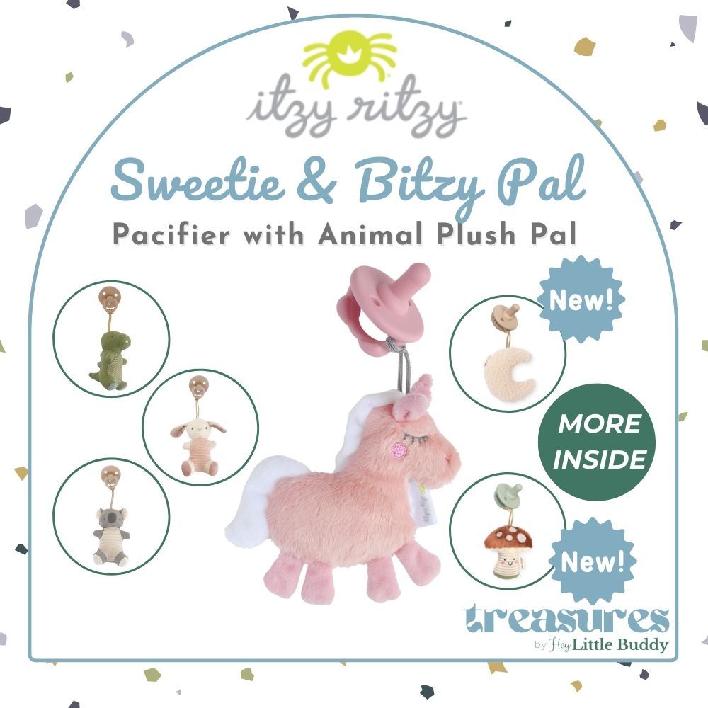 Itzy Ritzy Sweetie Pals - Silicone Pacifier and Plush Pal | Baby Paci ...