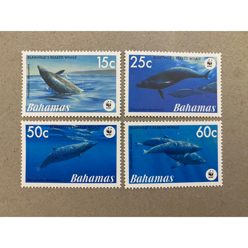 {JK} Bahamas 2007 - WWF Series Whales Stamps 4V MNH (Slightly Bend ...