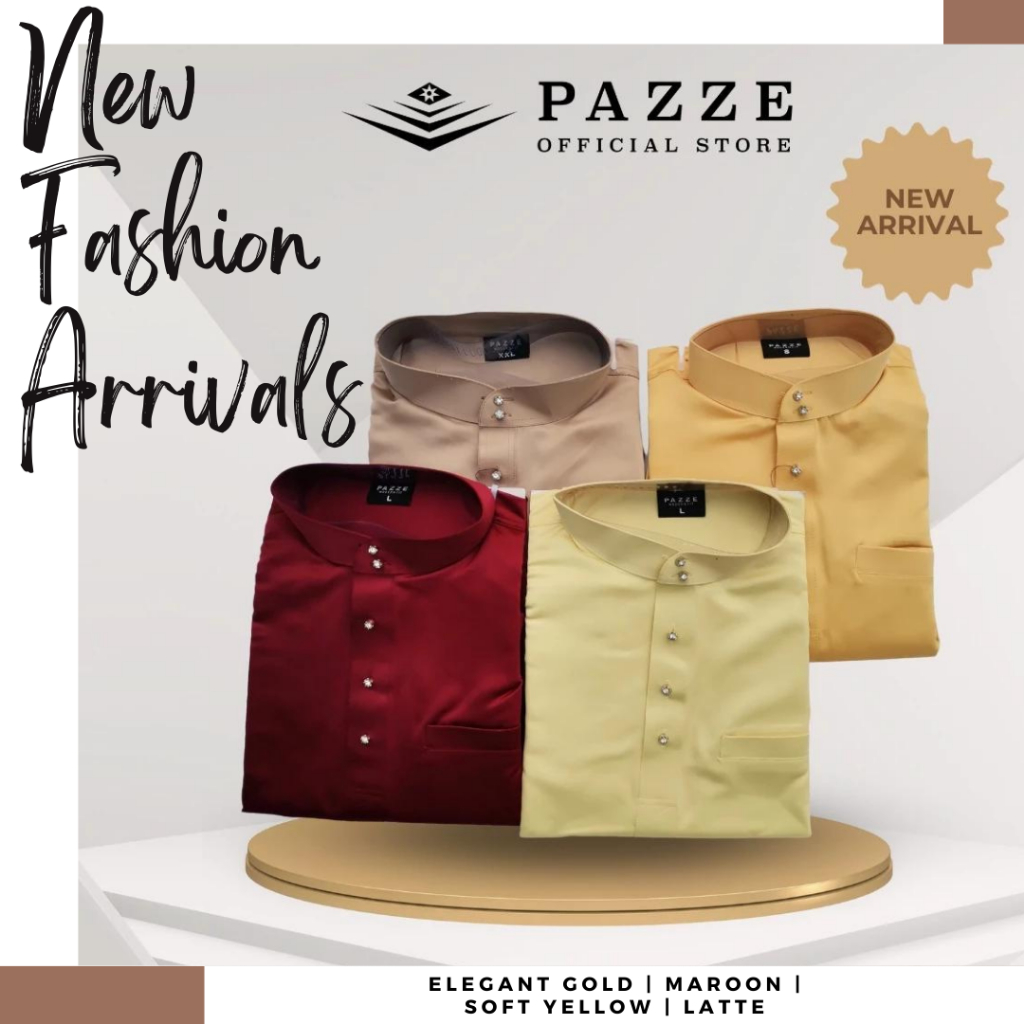 🔥Sales🔥 Burgundy Maroon Elegant Gold Soft Yellow Latte Baju Melayu ...