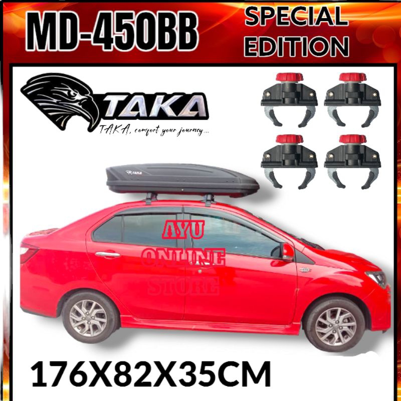 TAKA MD-450BB Bubble Design Car Roof Box [Special Edition] [XL Size ...
