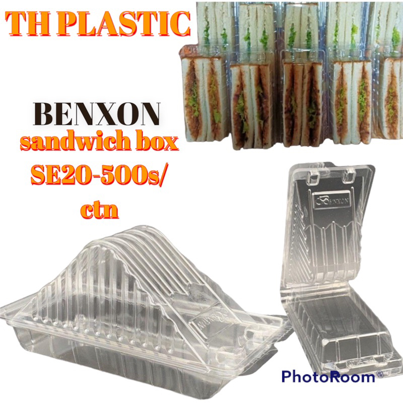 BENXON - Sandwich Box with Lock1ctn/500s+- BX-SE-20 Bakery Disposable ...