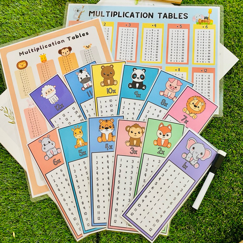 106 Multiplication Table Card·1-12乘法表教材】Busy Book｜Montessori Early ...