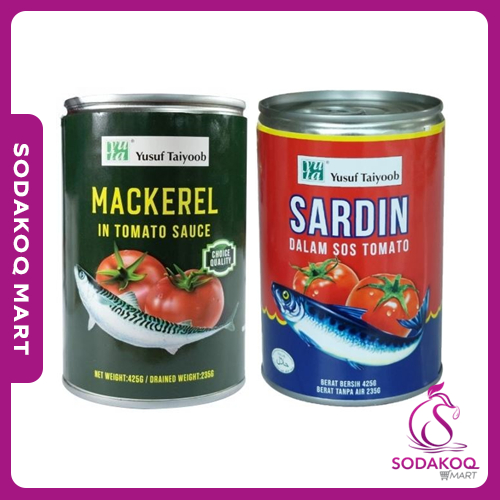 YUSUF TAIYOOB Mackerel Dalam Sos Tomato / Sardin Dalam Sos Tomato (400g ...