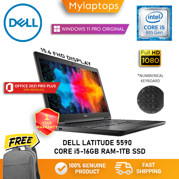 DELL LATITUDE 5590 [ INTEL CORE i5-8TH GEN / UP TO 32GB RAM & 1TB SSD ...