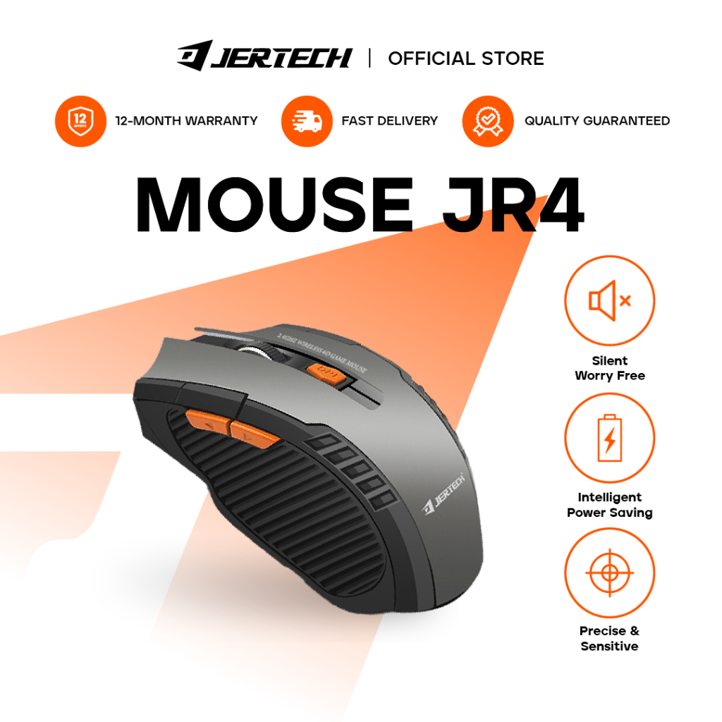 Jertech JR4 6D 6 Keys Wireless Gaming Mouse - Black / Red / Grey ...