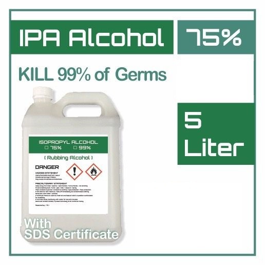 IPA Alcohol 99% 75% 5L medical alcohol医用酒精 | Shopee Malaysia