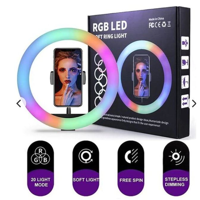 RGB LED SOFT RING LIGHT MJ26 RGB LED Ring Light | 26cm Light ( Not ...