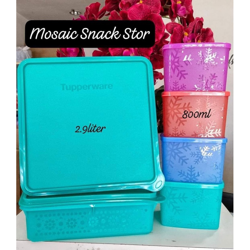readystock tupperware mosaic snack stor combo set | Shopee Malaysia