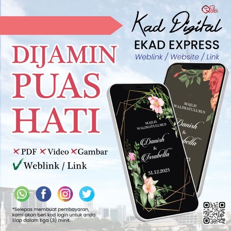 E-card Digital Invitation Wedding Card/Ecard Express/Ekad Digital ...
