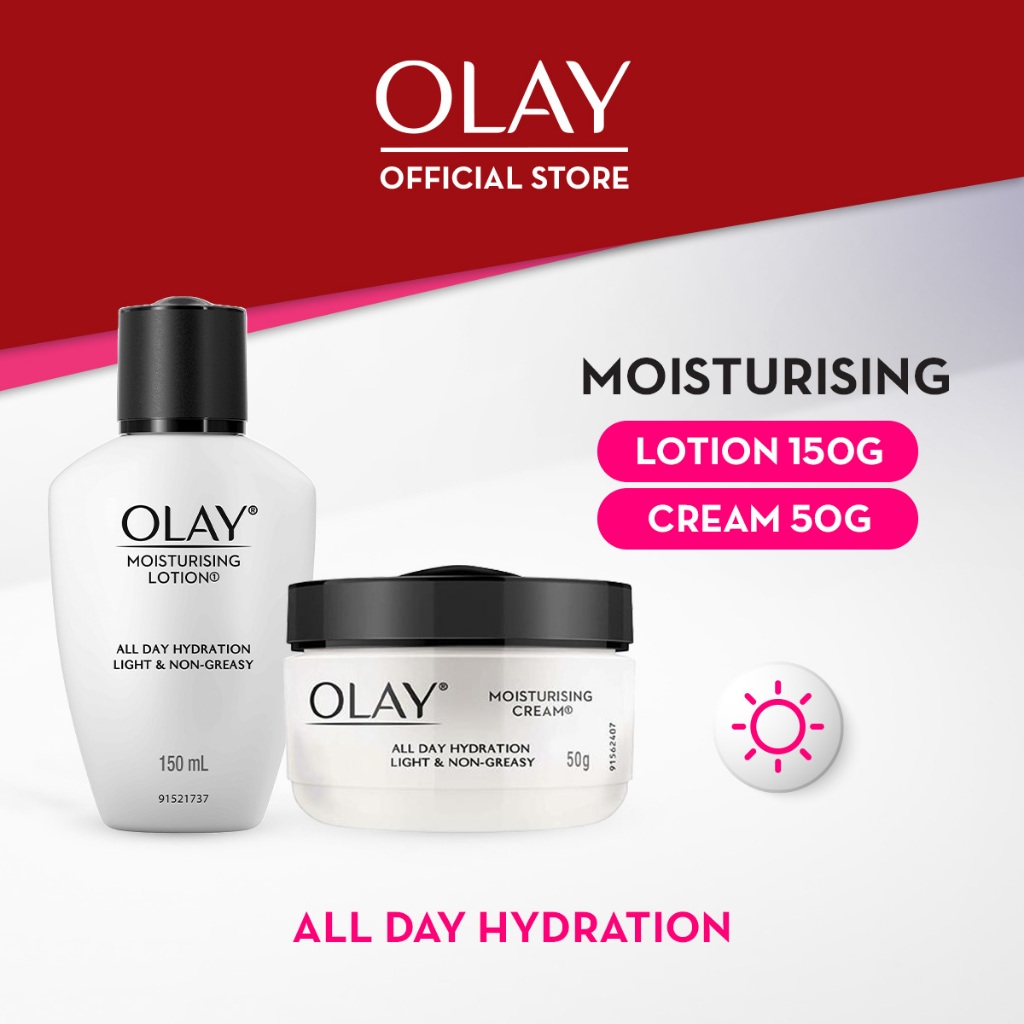 Olay Moisturizing Lotion & Cream Regimen Bundle | Shopee Malaysia