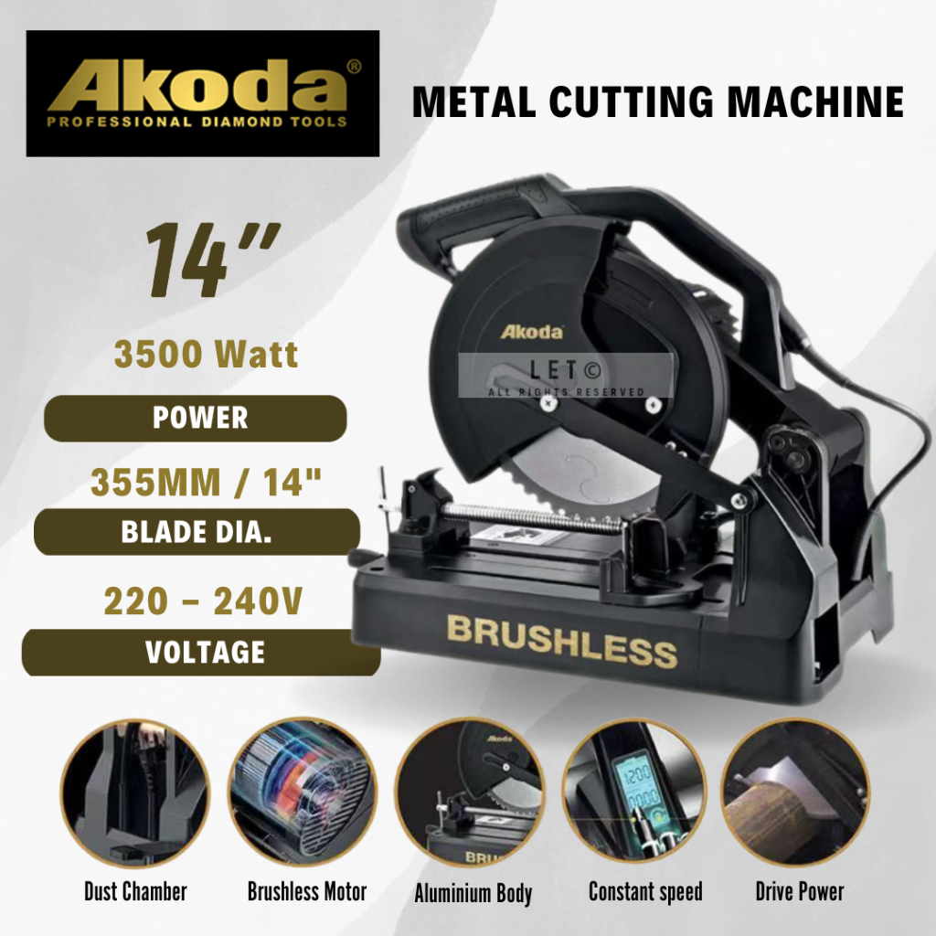 AKODA AK-MC355-BL 355MM / 14" METAL CUTTING MACHINE - 3500W | Shopee ...