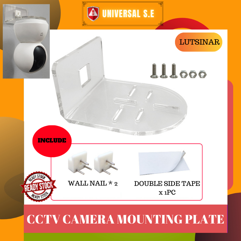 UNIVERSAL.S.E-CCTV Holder MOUNTING Camera Rack Self-Adhesive Acrylic ...