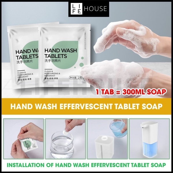 Hand Wash Effervescent Tablet Soap Antibacterial Hand Wash Bubble Foam ...