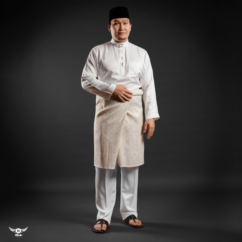 BAK TAILOR BAJU MELAYU SATIN SILDOR OFF WHITE | Shopee Malaysia