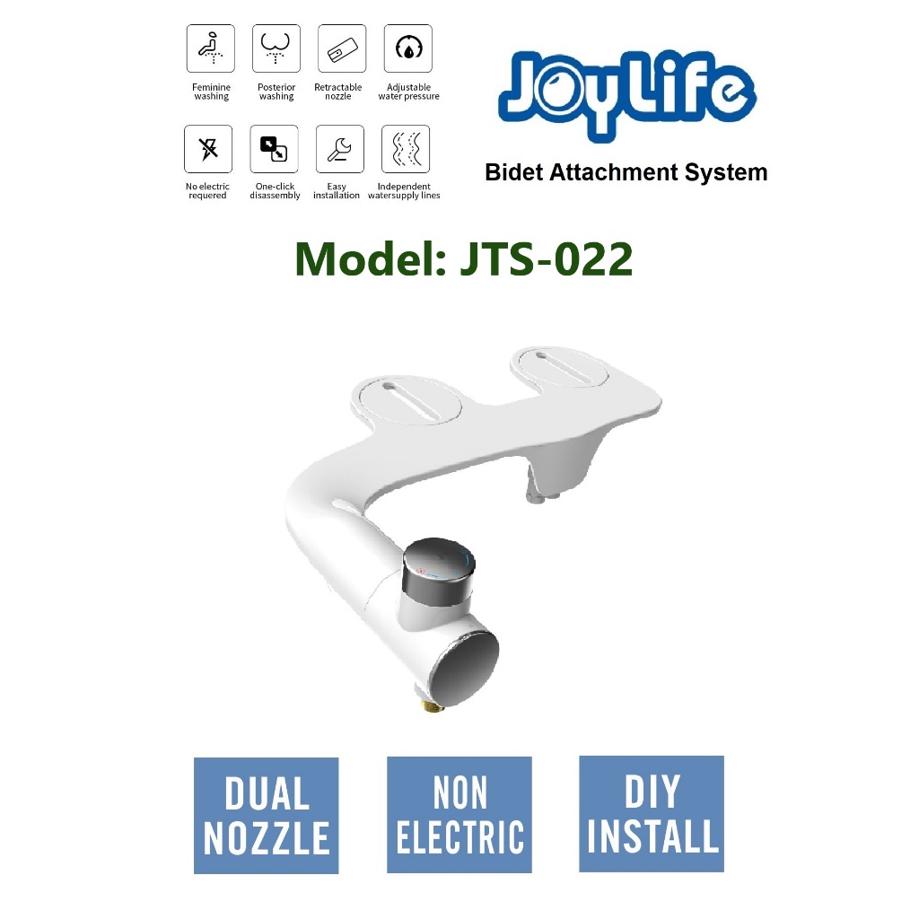 JoyLife Non-Electric Dual Nozzle Bidet Attachment Toilet System (Model: JTS-022) | Shopee Malaysia