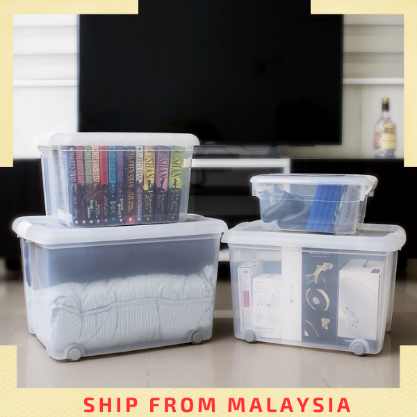 🔥READY STOCK🔥 FELTON Iconic Storage Box with Wheels (56L) | Shopee Malaysia