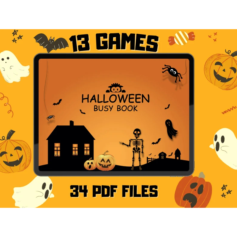 PDF] Halloween Busy Book Quiet Book Preschool Kids Activity Printable ...