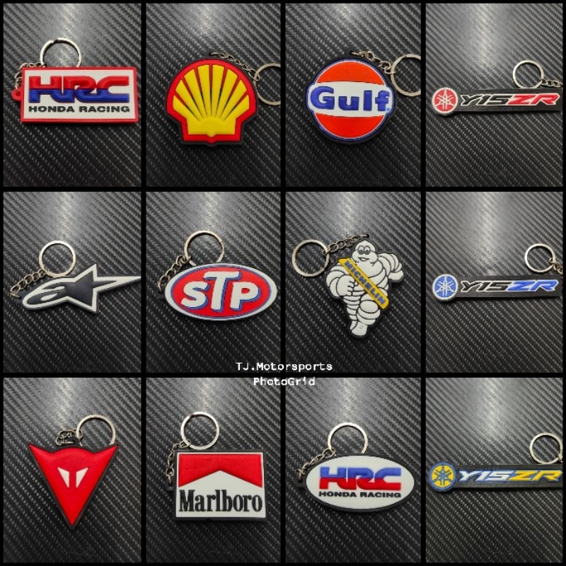 High Grade Quality Keychain Getah Stp Michelin Shell Gulf Hrc Honda ...