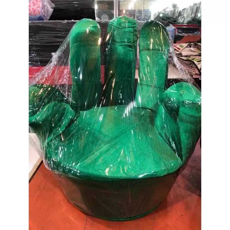 KURSI TANGAN, Finger Sofa Washable Fabric 360 degree Big Size Turntable ...