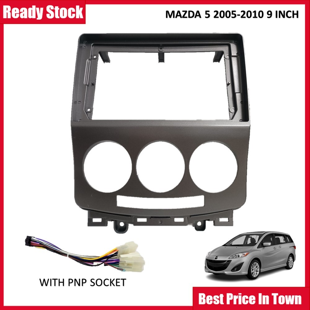 Android Player Casing MAZDA 5 9''-2005-2015-SILVER (WIth PNP Socket ...