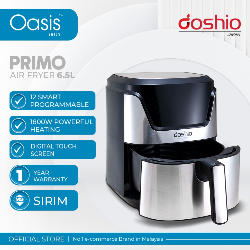 Doshio Primo Airfryer Temperature Control Digital Touch Alat Membakar ...