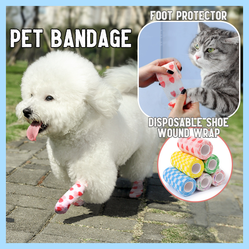 [MY] Pet Shoe Foot Wraps/ Pet Bandage/ Dog Cat Foot Cover/ Dog Paws ...