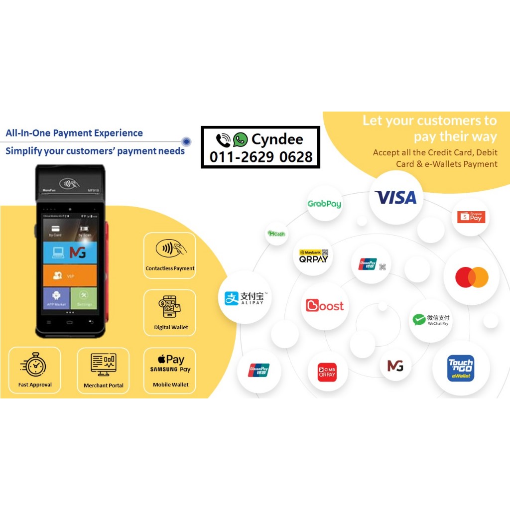 All-In-One Visa/Mastercard & e-Wallets Payment Terminal-offer contactless payments, increasingly ...