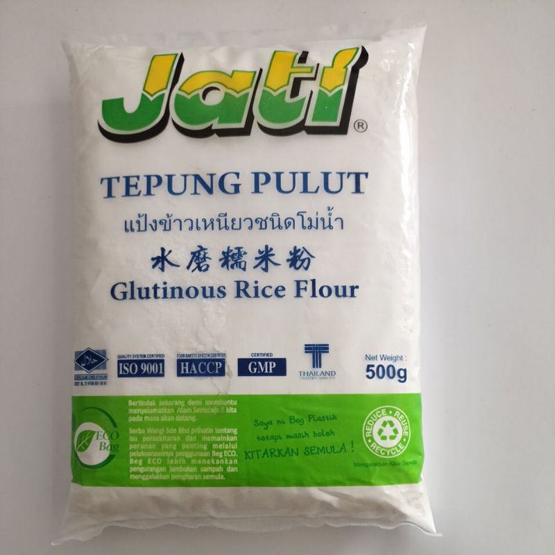 Tepung Pulut 500gm Jenama Jati / Glutinous Rice Flour 500gm brand Jati ...