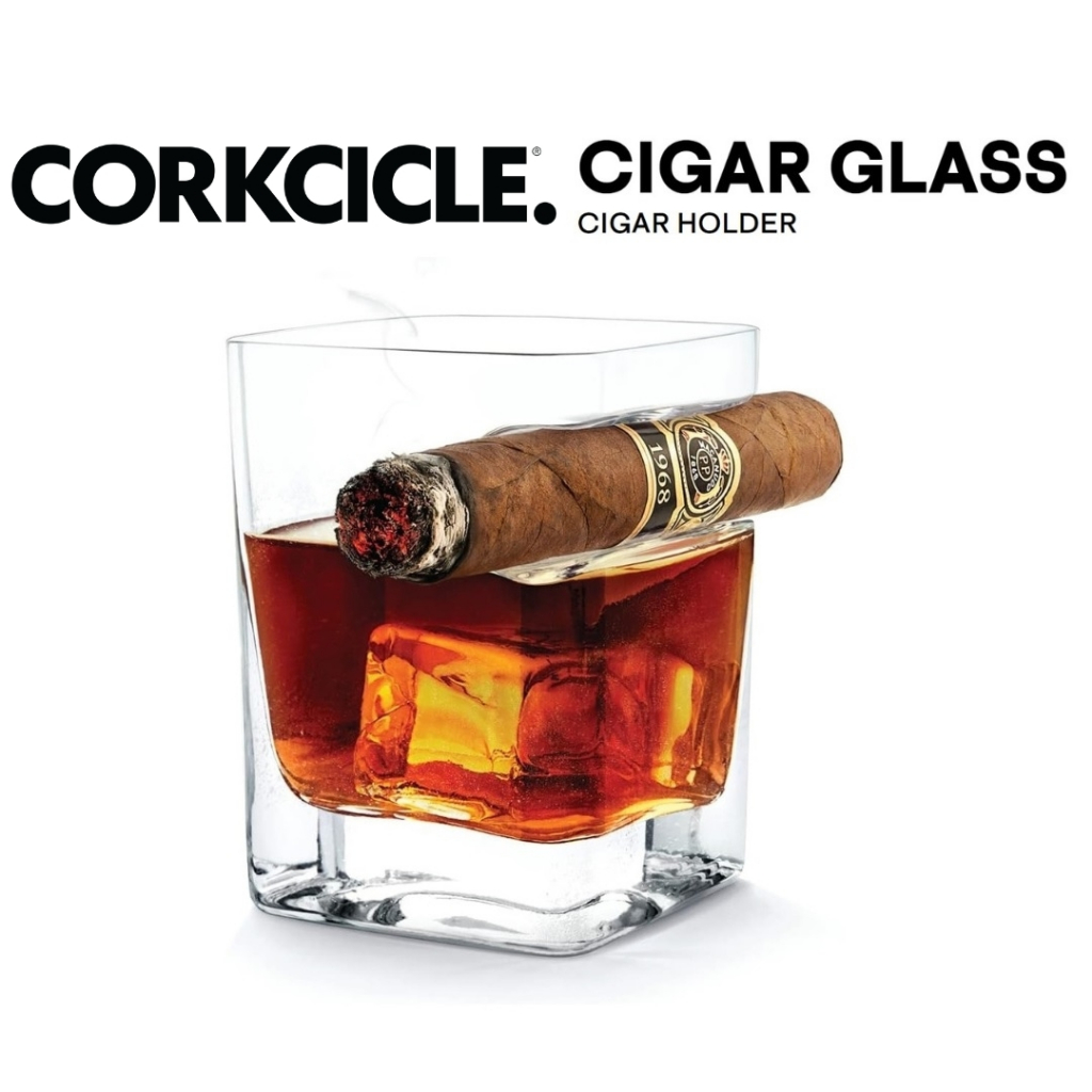 Corkcicle Gigar Glass Double Old Fashioned Glass With Built In Cigar ...