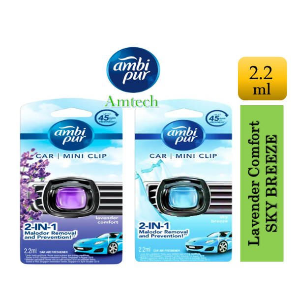 Ambi Pur Mini Clip Car Air Freshener - Sky Breeze/Lavender Comfort (2.2ml) | Shopee Malaysia