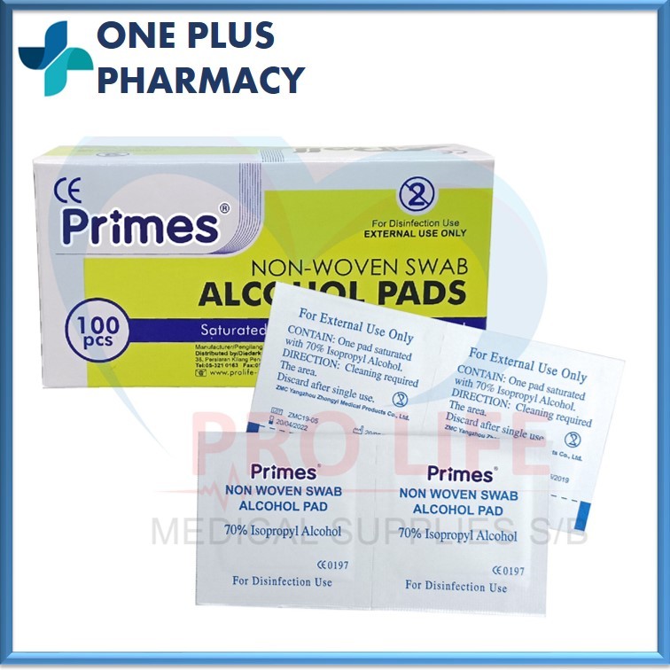 PRIMES / INNOMED Alcohol Pads 100's (Alcohol Swabs) [EXP 06/2026 ...