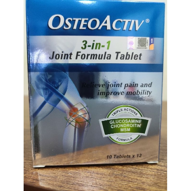 OsteoActiv 3in1 Joint Formula 10tab x 12(120's) (Exp-03/2026) | Shopee ...
