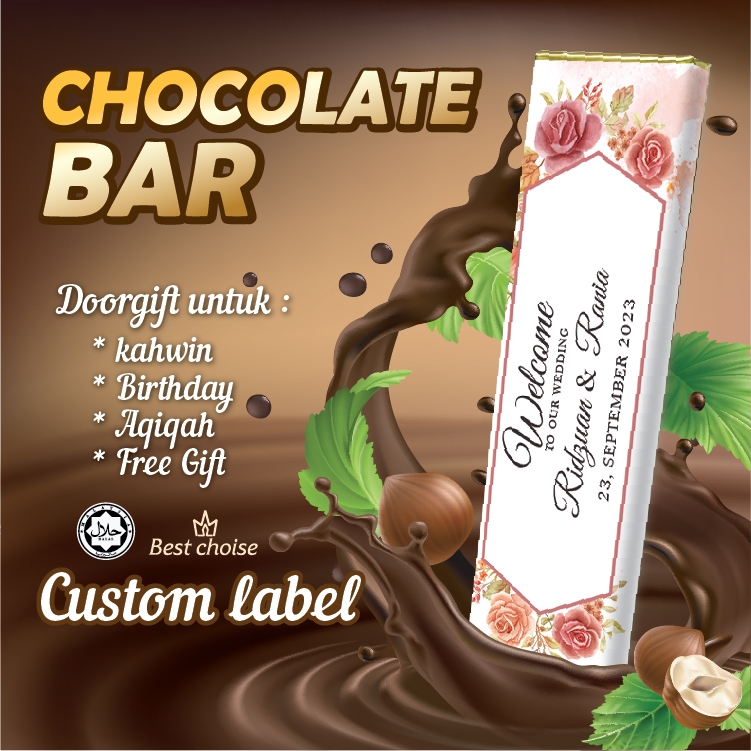Choco Bar Kahwin / Doorgift / Doorgift Kahwin Murah / Goodies / choco ...