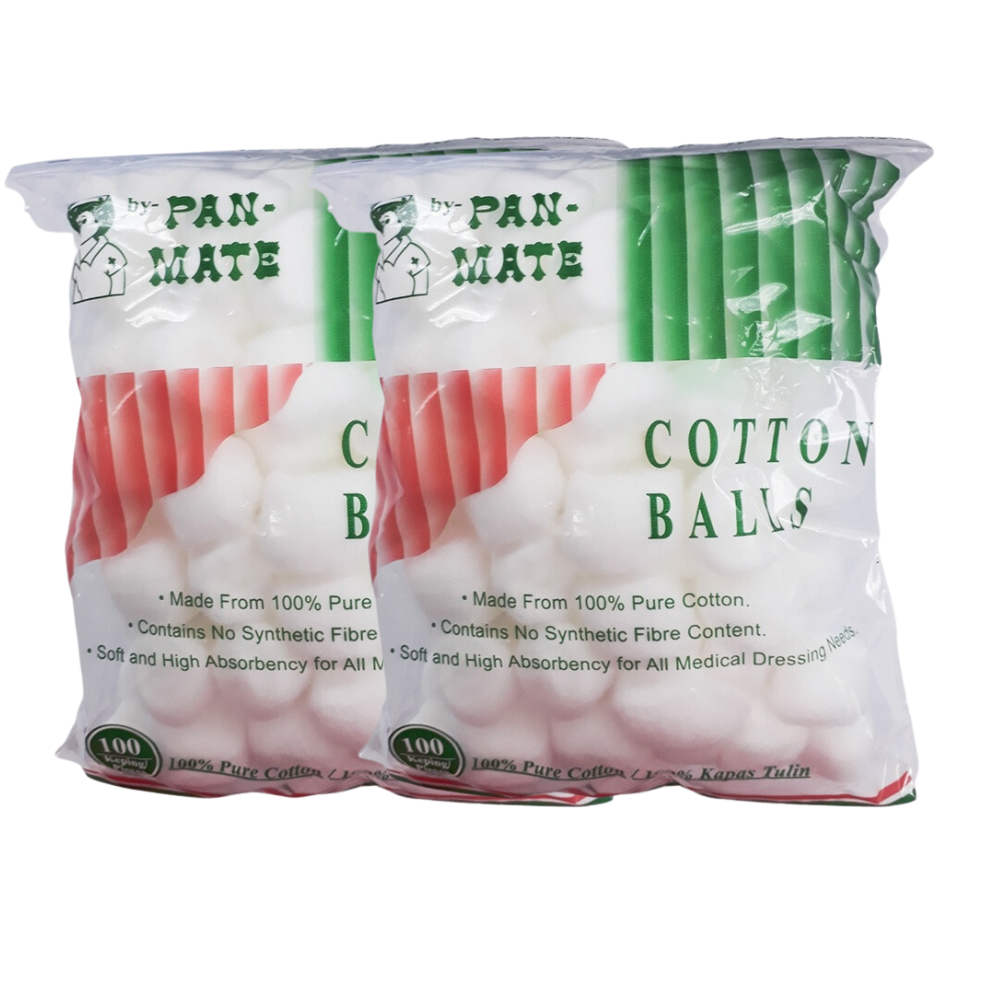 Pan Mate Cotton Balls 2x100's / 100's | Shopee Malaysia