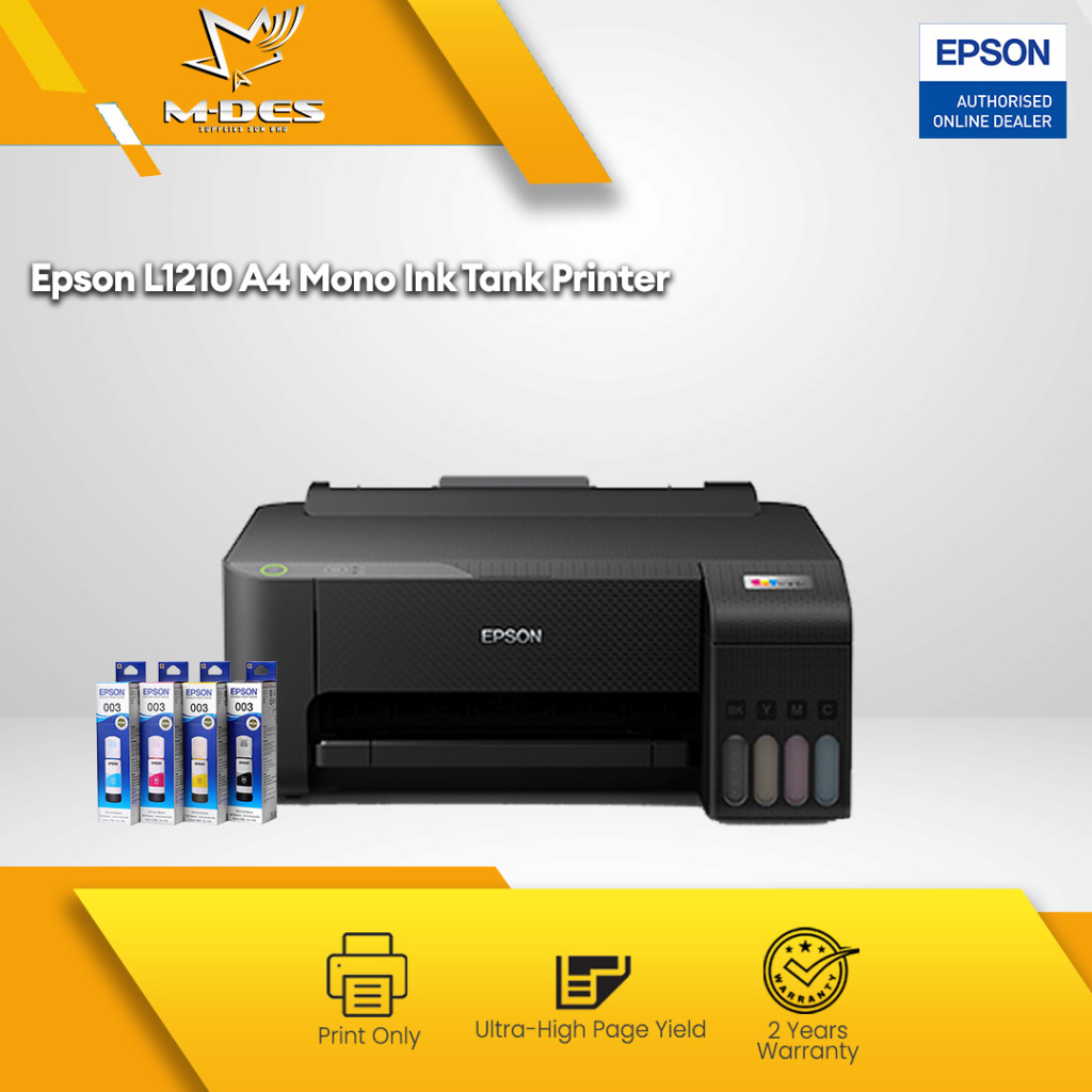 Epson L1210 Single Function A4 InkTank Color Printer / Print Only ...
